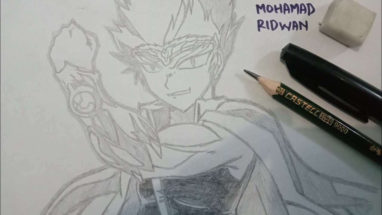 Drawing RYUGA |METAL FIGHT BEYBLADE| @mohamadridwan1050 - YouTube