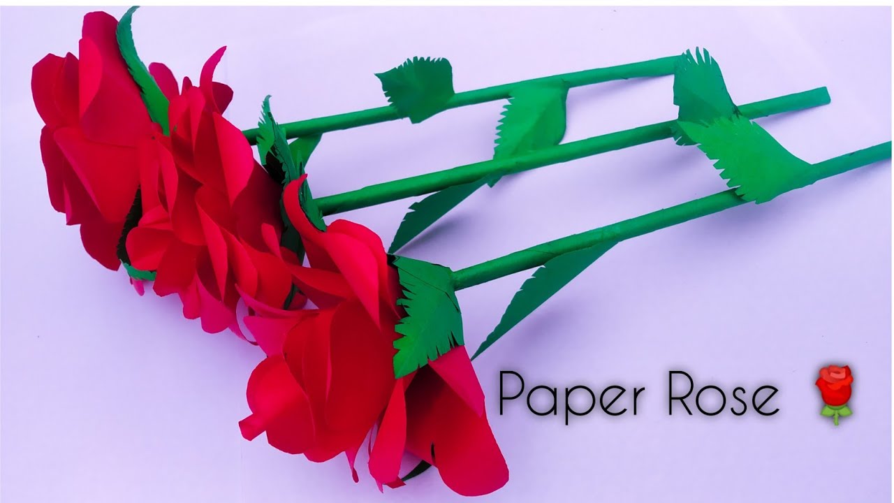 Paper Rose Kaise Banaye 🥰 | How to Make Paper Roses | Paper Rose √ ...