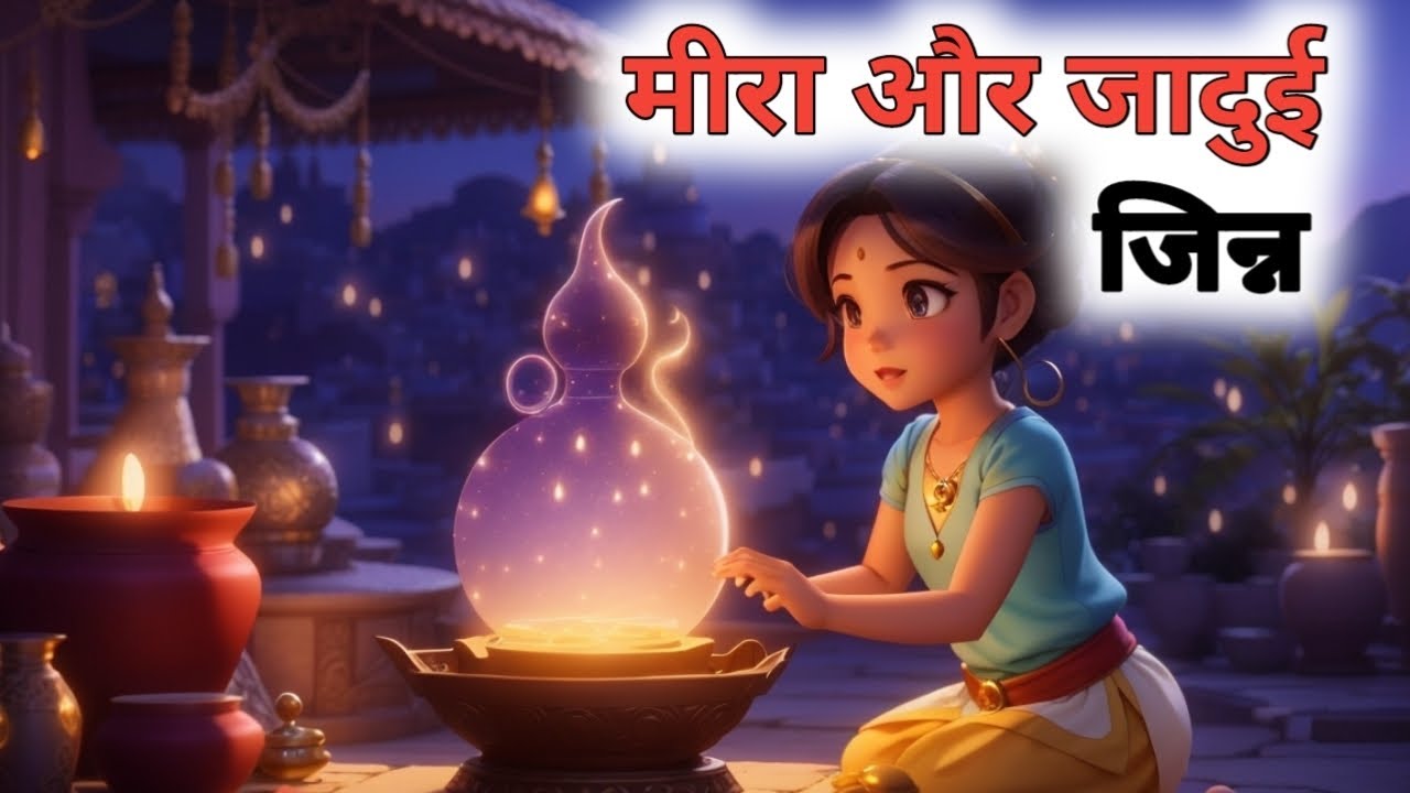 Meera aur Jadui Jinn | Animated Story | Hindi Kahani | Kids Stories ...