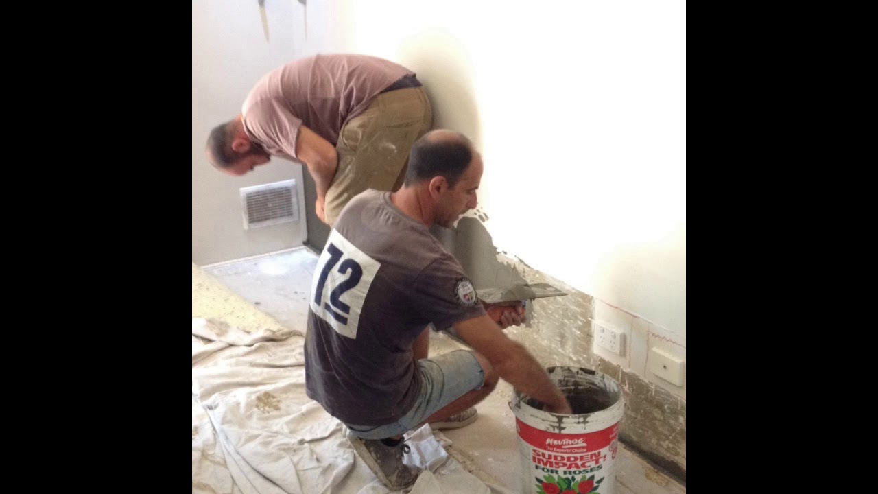 Moisture repair of wall | Amedeo Properties | Call 0413 445 766 - YouTube