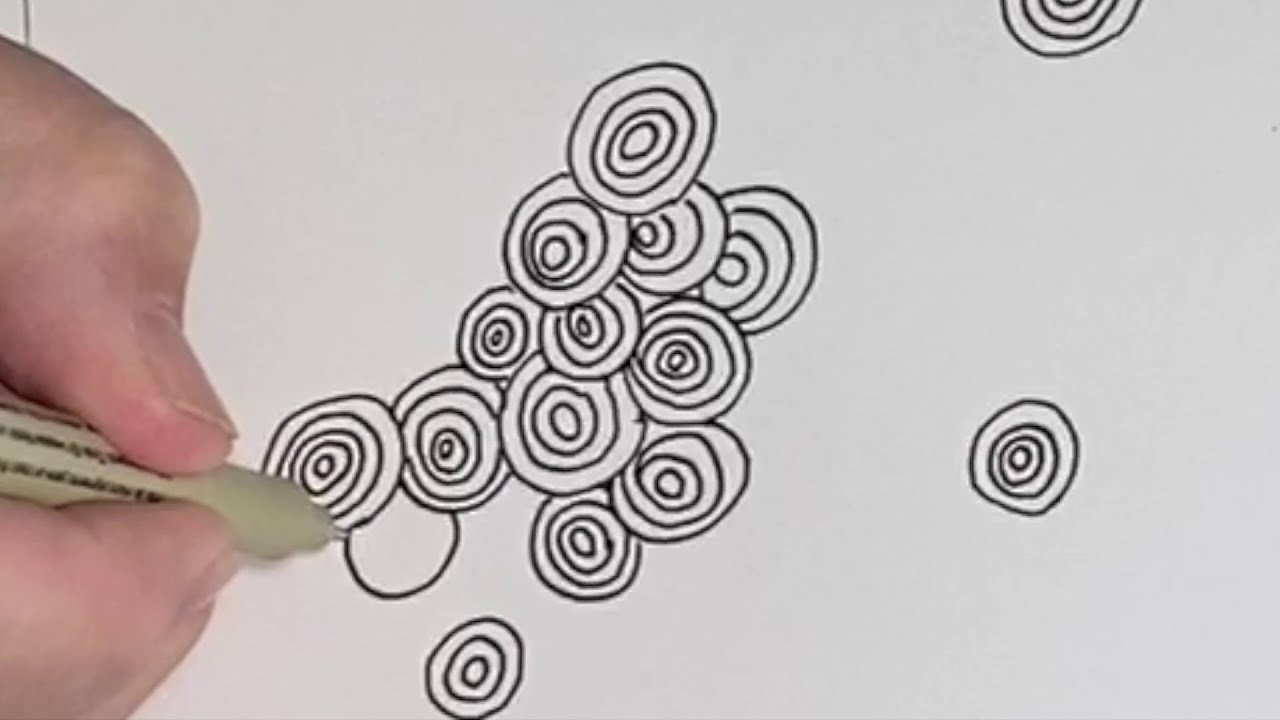 Easy drawing Circles for Stress Relief. Zentangle or Doodle, Circles ...