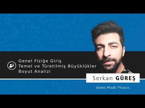 Fiziğe Giriş - Temel ve Türetilmiş Büyüklükler + #BoyutAnalizi + #DimensionAnalysis