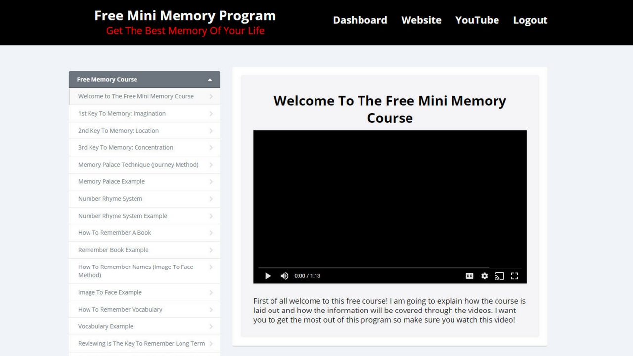 Free Memory Program (Mini Version) - YouTube