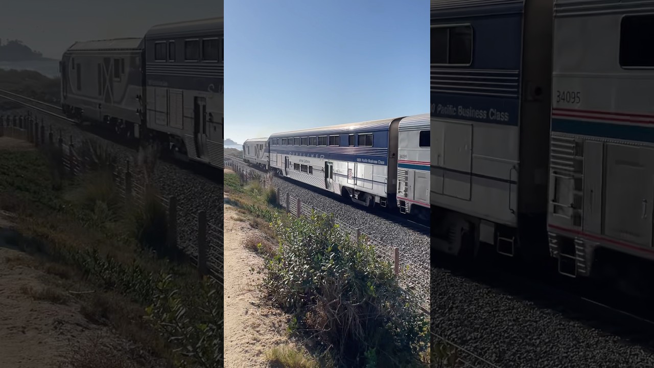 Amtrak Surfliner 564 rushing through San Clemente with SC-44 Charger ...