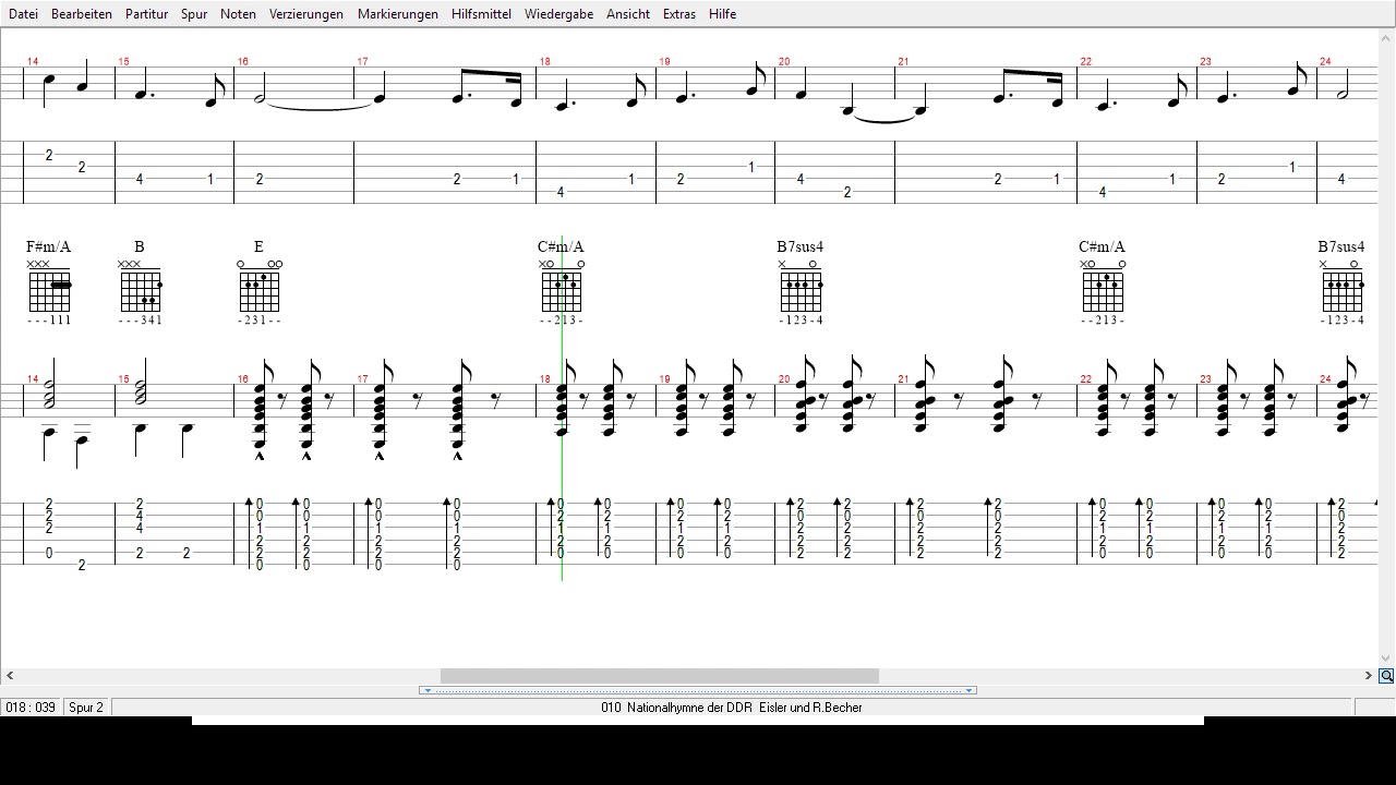 Nationalhymne der DDR - Eisler & Becher - Tabs - YouTube