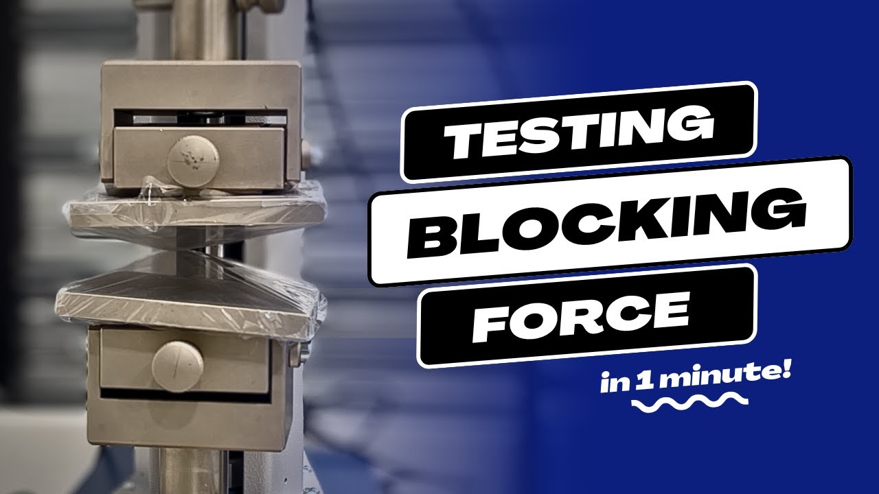 Blocking force in flexible plastic materials | Analysis in one minute ...