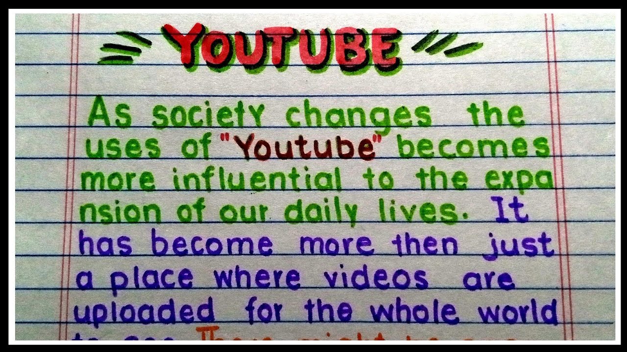 What is YouTube? | Write an essay on YouTube channel | YouTube Channel ...