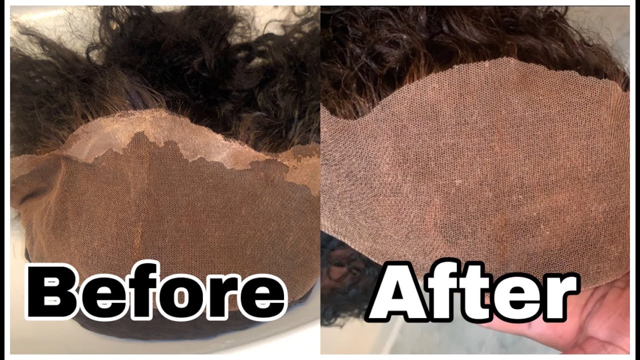 How to remove the glue out of lace frontal/closure wig| Ghost Bond ...