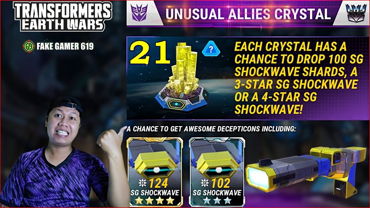 Opening SG Shockwave Crystals part2 - Transformers: Earth Wars - YouTube