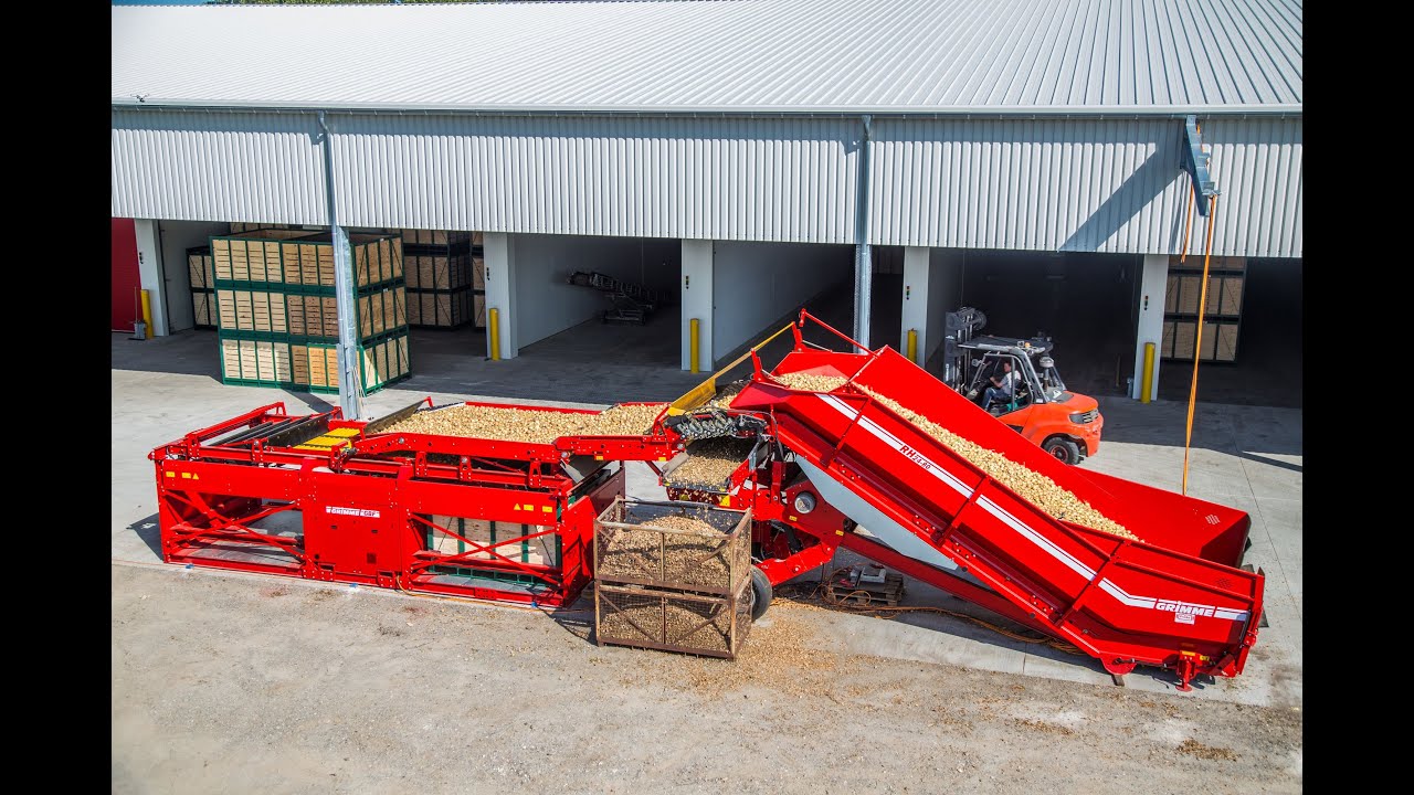 GRIMME RH 24-80 XT & GBF XXL | Receiving Hopper & Box Filler - YouTube