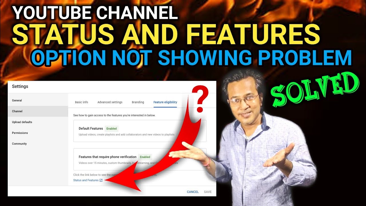 Youtube status and features option not showing problem | How to view ...