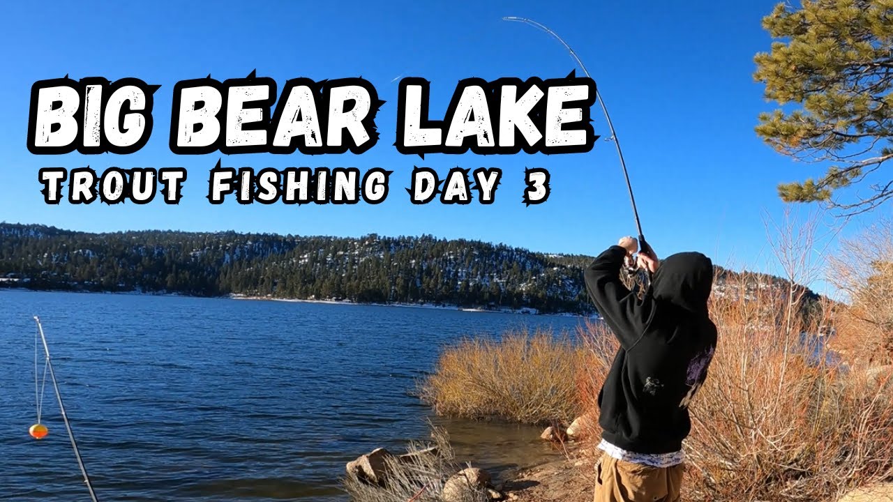 We lost a BIG Trout while Fishing Big Bear Lake! - YouTube