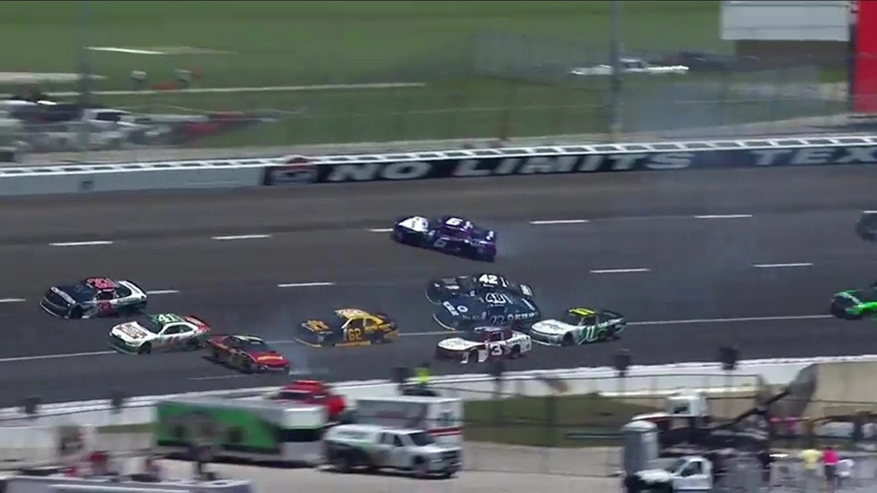 Nascar Xfinity Series 2017 Texas Multi Car Crash - YouTube