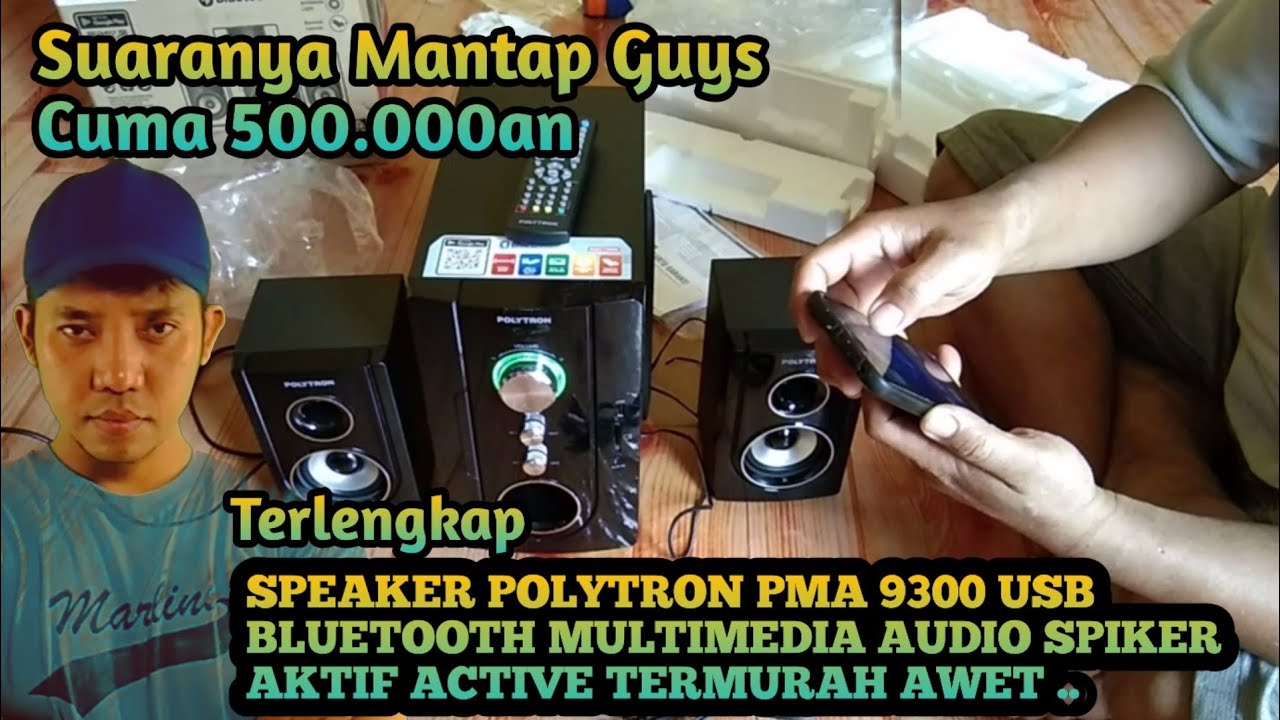 UNBOXING POLYTRON SPEAKER PMA 9300 MULTIMEDIA USB BLUETOOTH - YouTube