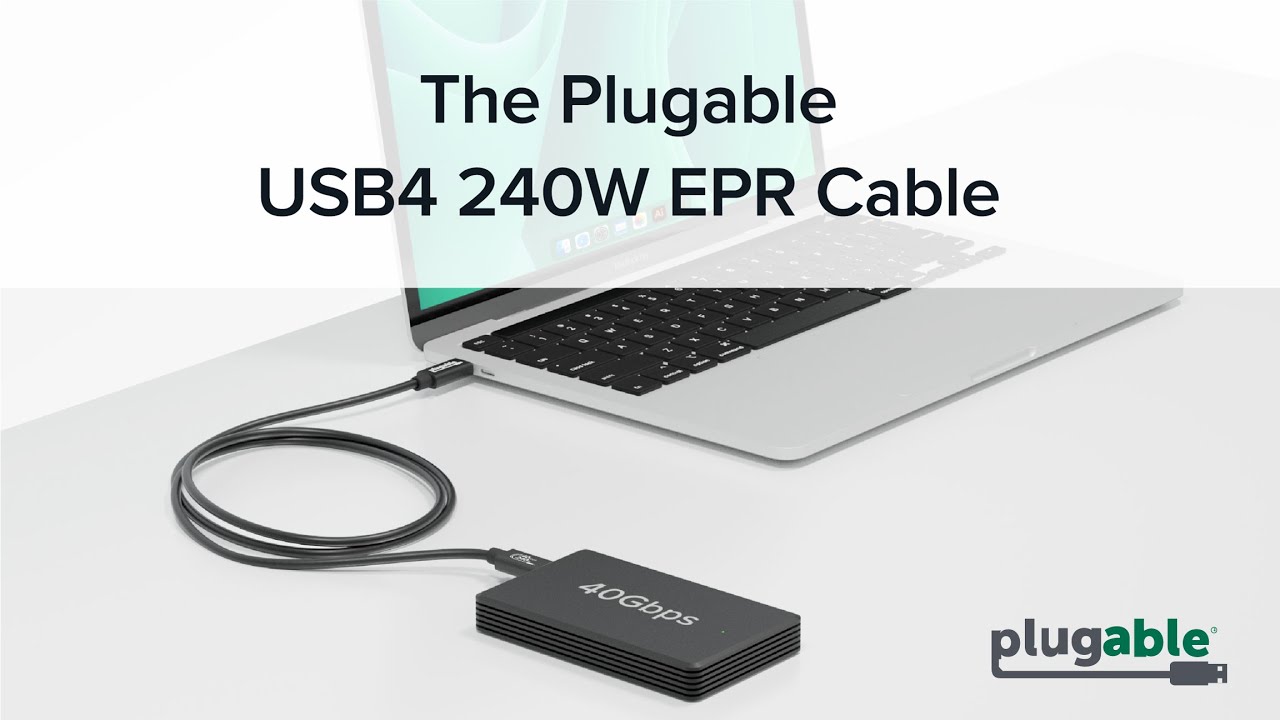 The Plugable USB4 240W EPR Cable - YouTube
