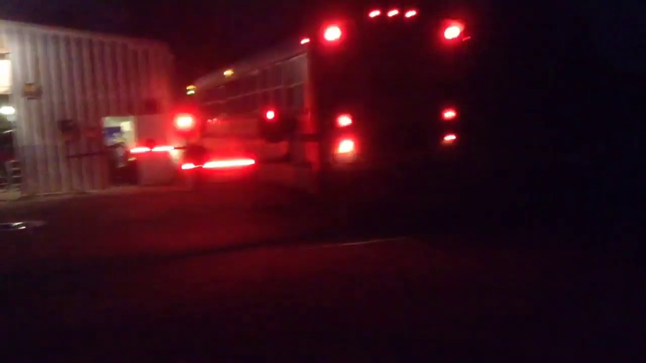 Original Design School Bus Extended LED Stop Arm Rear View - YouTube