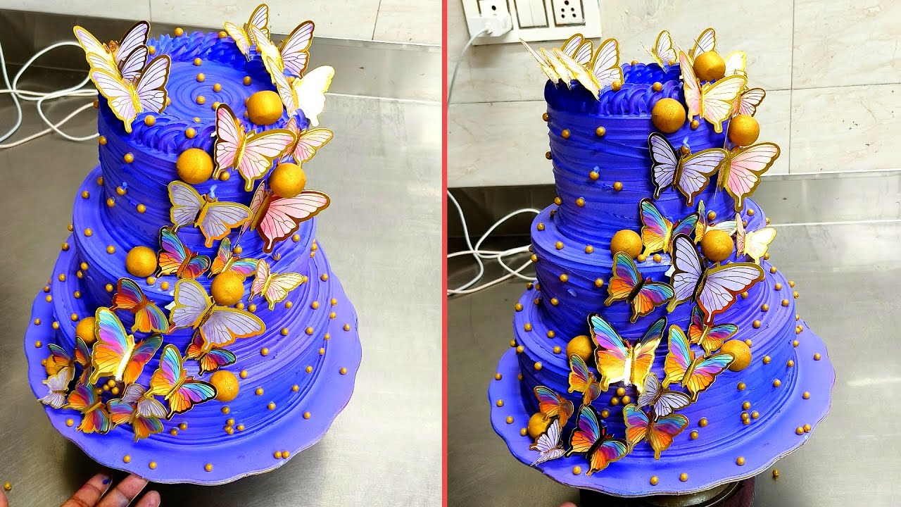 Most Beautiful Butterfly Step Cake design | Butterfly🦋 🦋 New Look Cake ...