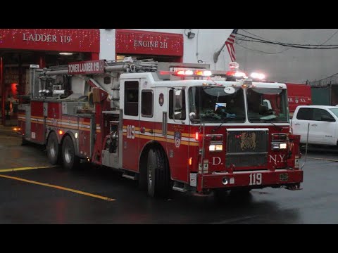 FDNY Engine 211 & Tower ladder 119 "Hooper Street Gang" Respond 2nd due ...