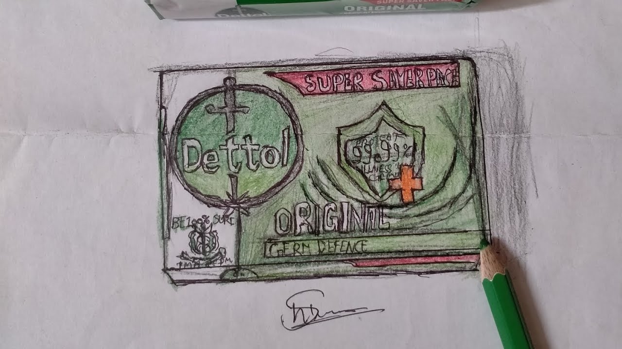 🏼dettol relestic drawing | how to draw relestic Dettol art - YouTube
