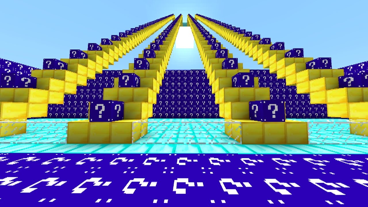 Minecraft BLUE LUCKY BLOCK STAIRCASE CHALLENGE #4 with Vikkstar ...