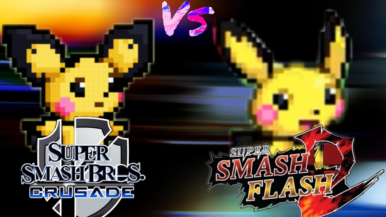 Moveset-Comparasion-Pichu- (SSF2 vs SSBC) - YouTube