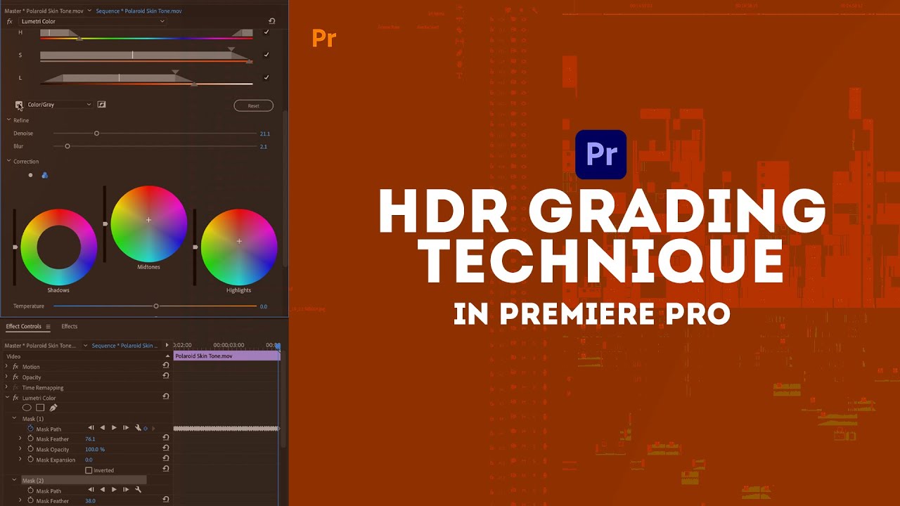 HDR Grading Technique in Premiere Pro | Color Grading in Premiere pro ...