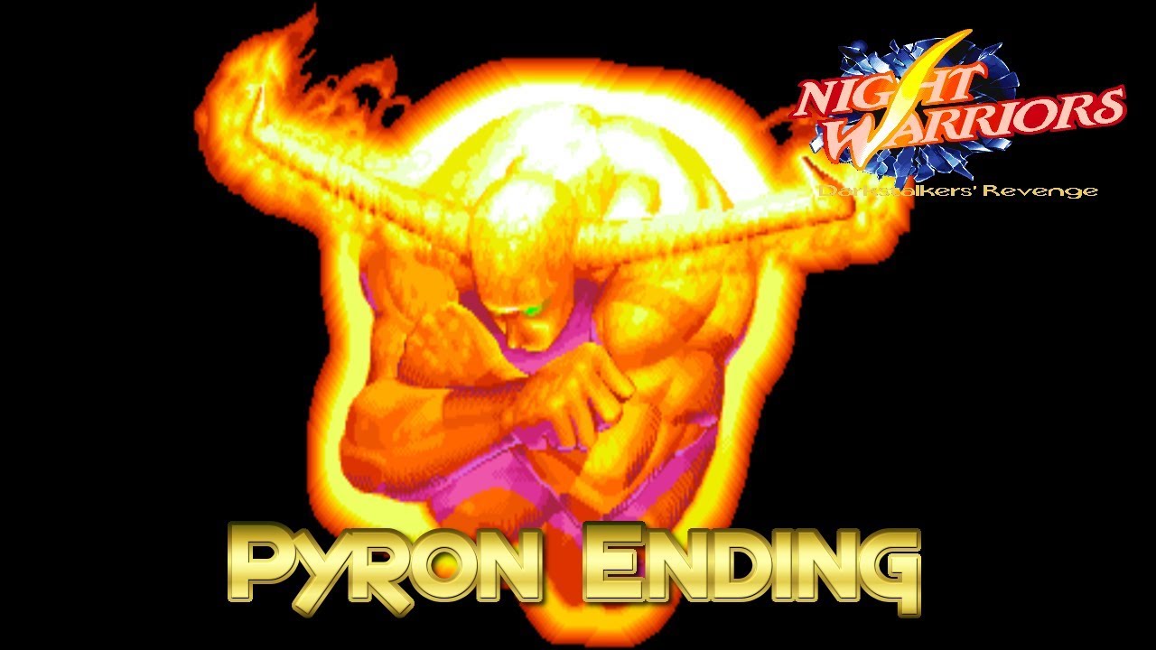 Night Warriors - Darkstalkers' Revenge - Pyron Ending - Arcade - YouTube