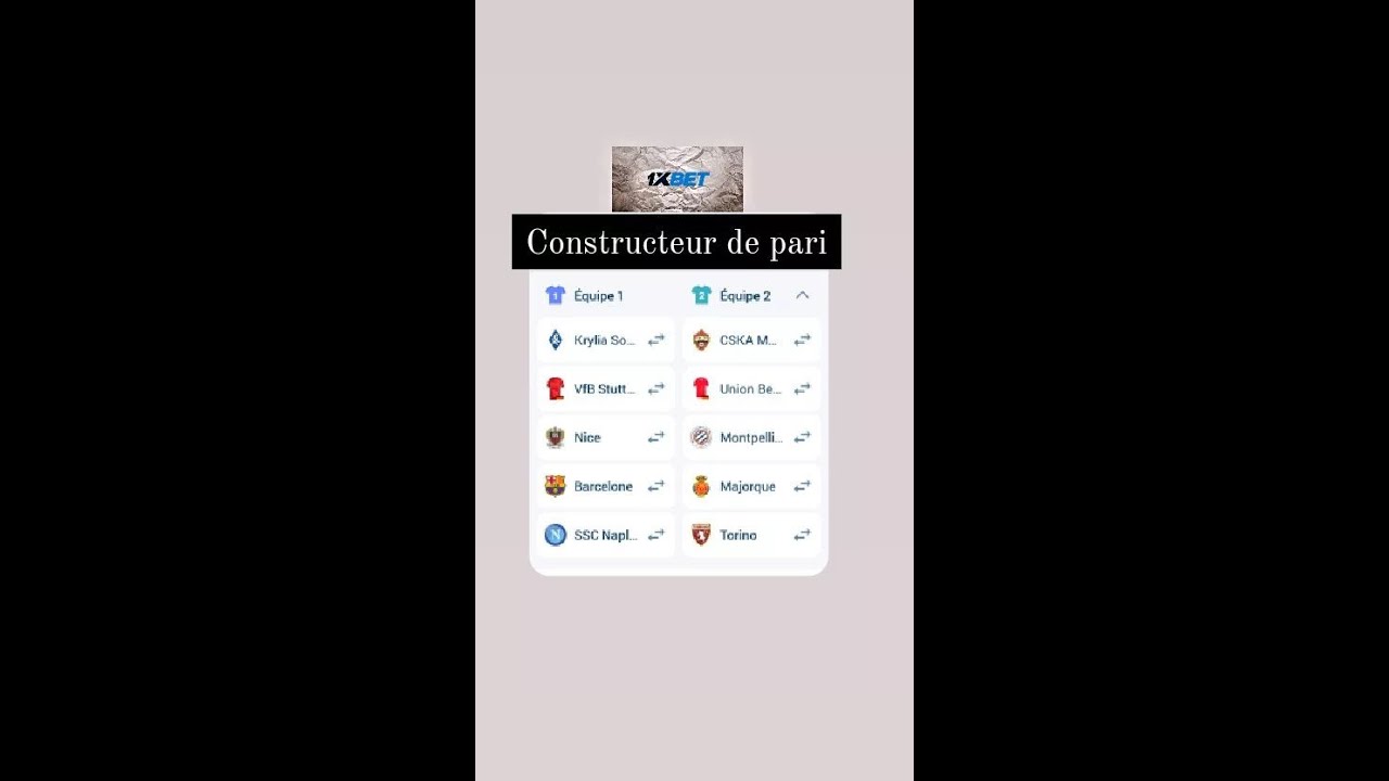 COMMENT CONSTRUIRE UN PARI AVEC CONSTRUCTEUR DE PARI - YouTube