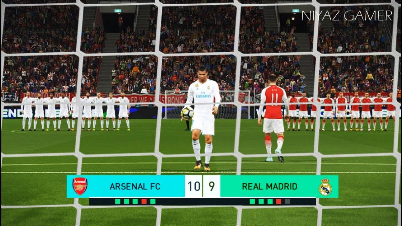 ARSENAL FC vs REAL MADRID | Penalty Shootout | PES 2018 Gameplay PC ...