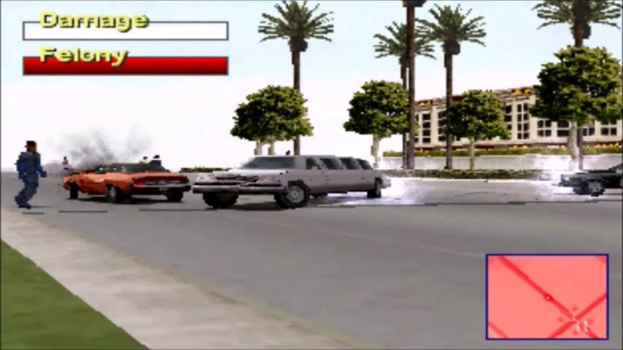 Driver 2 PS1: Take a Ride Las Vegas with Limo (Infinite Mass and Nitro ...