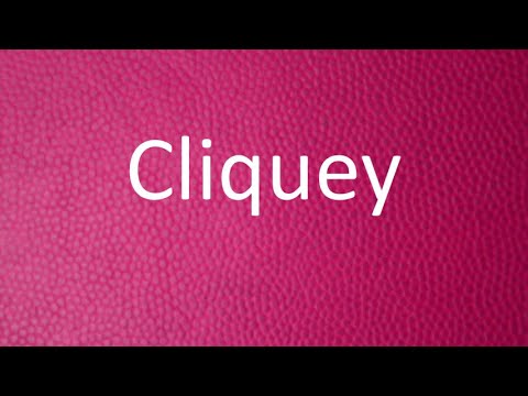 Pronunciation, meaning and usage of the word "Cliquey". (in Hindi and ...
