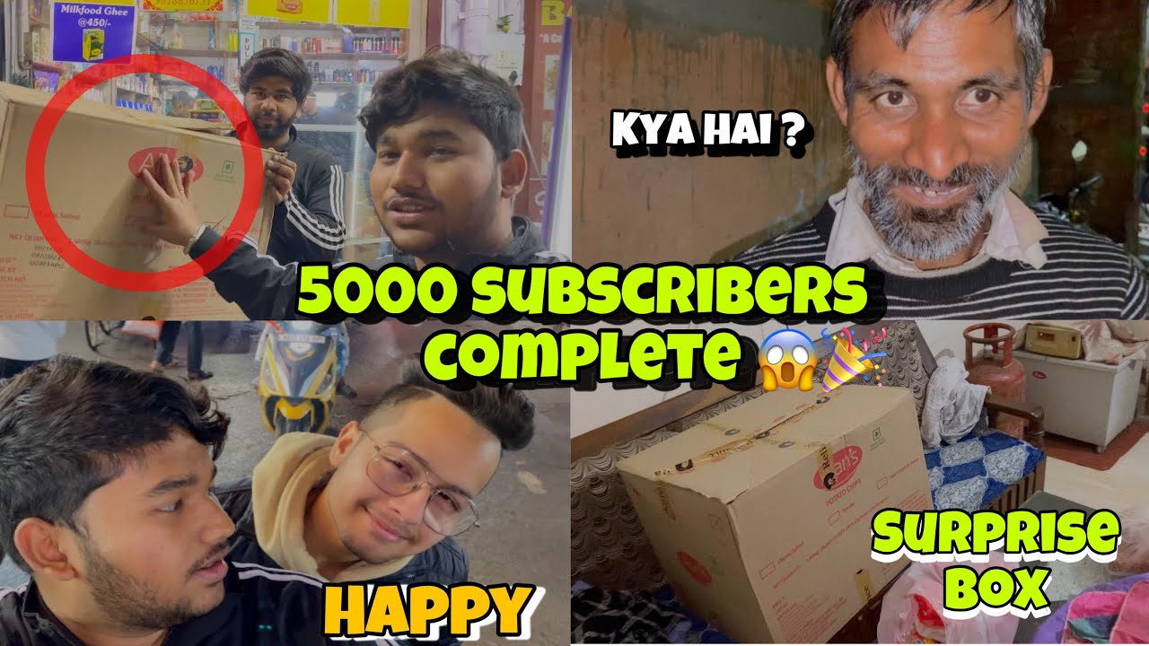Thankyou For Completing My 5000 Subscribers on YouTube mystery box ? 😱🎉 ...