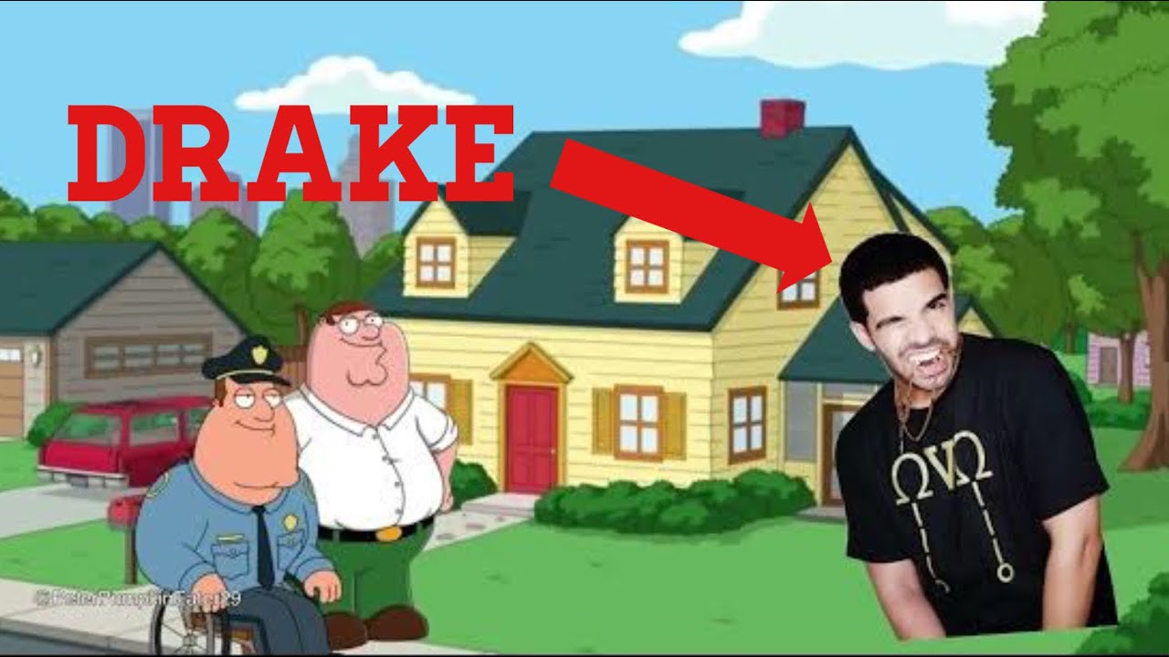 Peter Griffin and Joe Swanson meet Drake for a game of Minecraft (real ...