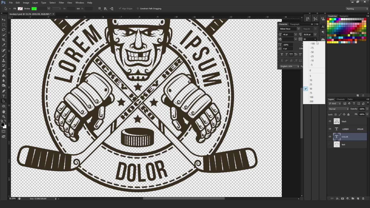 How to replace the text in the logo - YouTube
