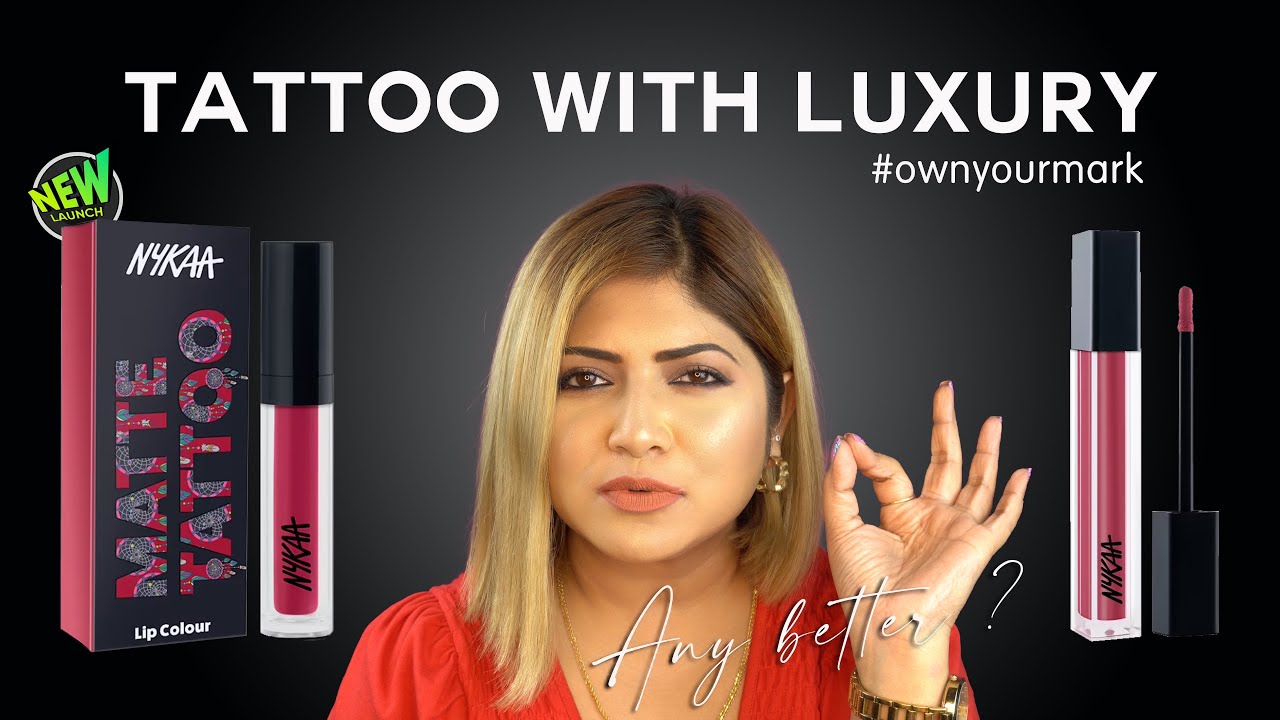 *New Launch* Nykaa Cosmetics Matte Tattoo Lip Colour | Brutal Review | #nykaa #ownyourmark - YouTube