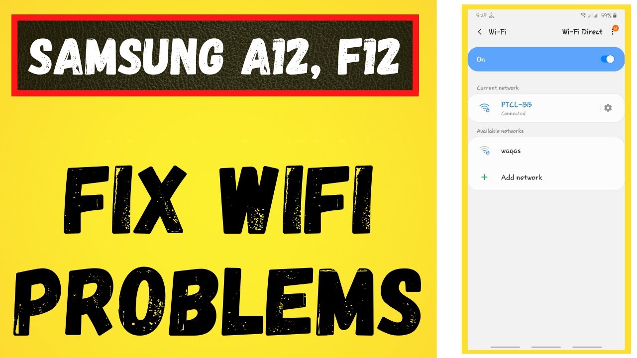 How to fix Samsung Galaxy A12, F12 Wifi Problems solved - YouTube