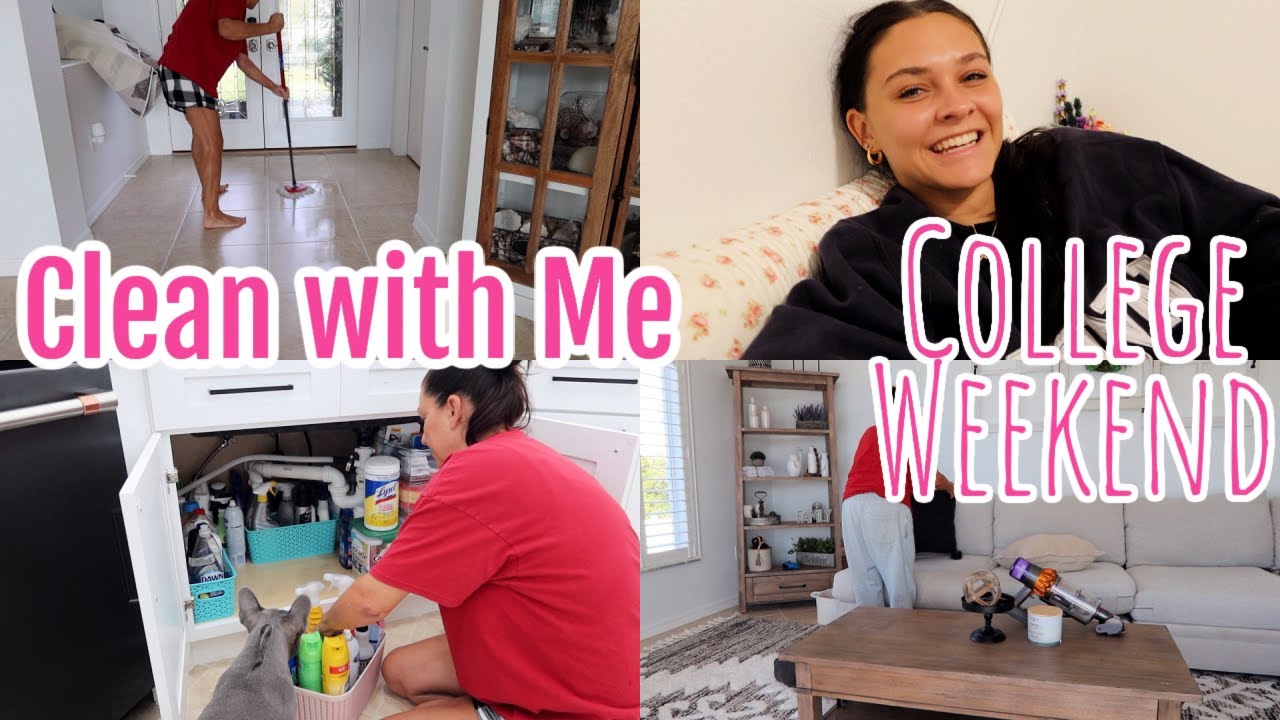 Entire House CLEAN and ORGANIZE with ME! Emma's WEEKEND at College ...