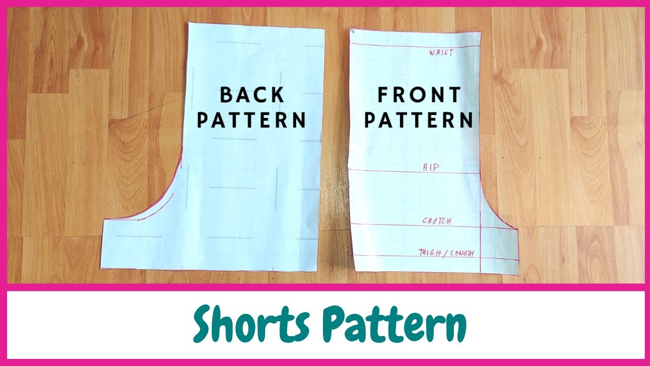 DIY Shorts/How To Make A Pattern for High Waisted Shorts with Elastic ...