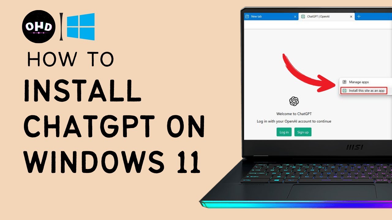💻 How to Install ChatGPT on Windows 11/10 | Install ChatGPT as an App ...