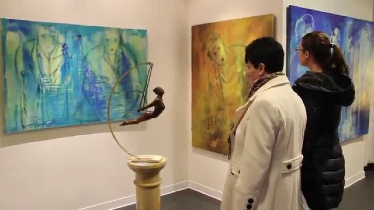 Michèle LALLEMAND vernissage. - YouTube