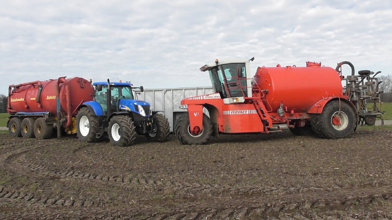 Slurry injecting on arable land - YouTube