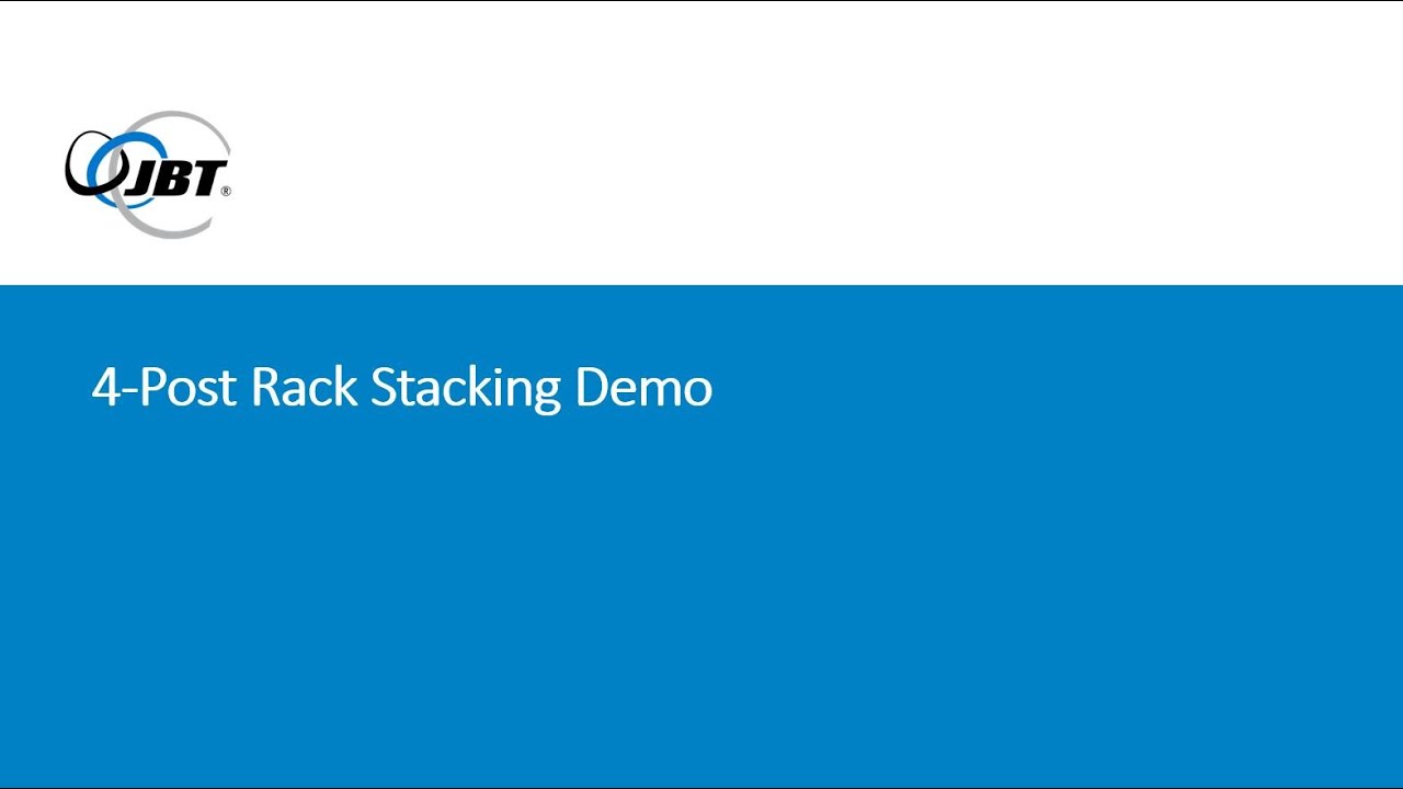 JBT Automatic Guided Vehicle (AGV) 4 Post Rack Stacking Demo - YouTube