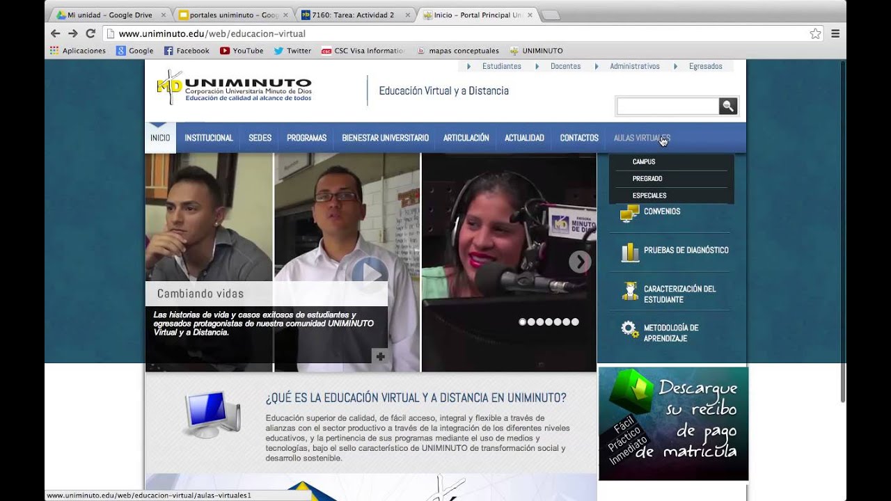 virtual y a distancia uniminuto - YouTube