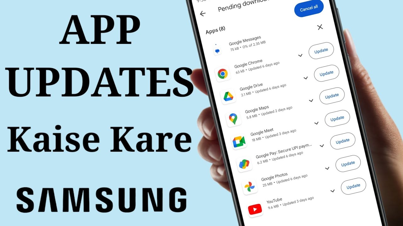 How To Update App in Samsung Phone Samsung Phone Me App Ko Kaise Update ...