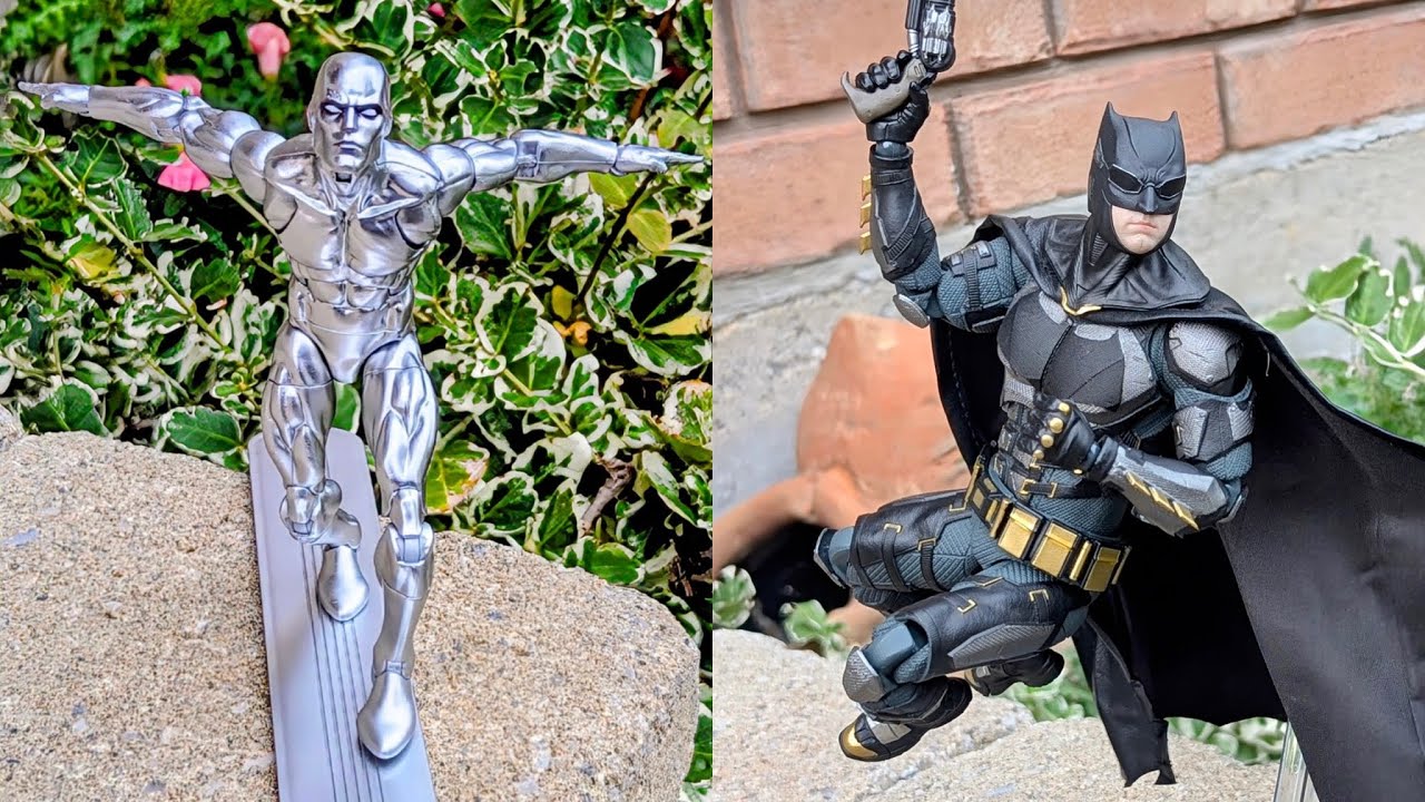 New Marvel Legends Silver Surfer & Batman Tactical Suit Fondjoy figures ...