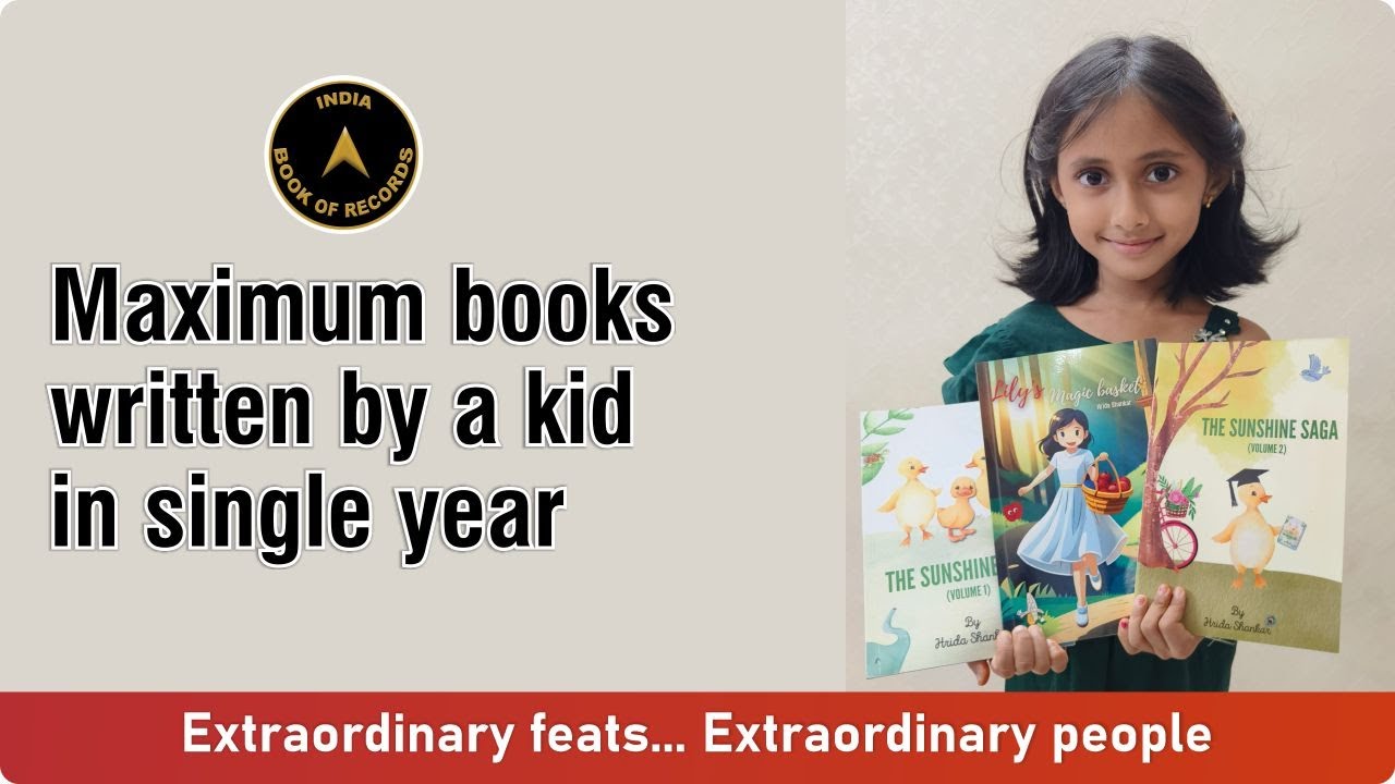 Maximum books written by a kid in a single year - YouTube