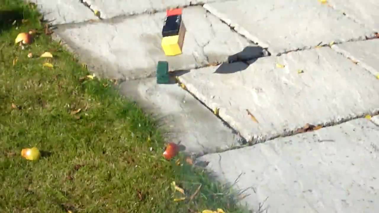 toy lorry bomb! fire cracker. explosion. hot wheels trailer gets blown ...