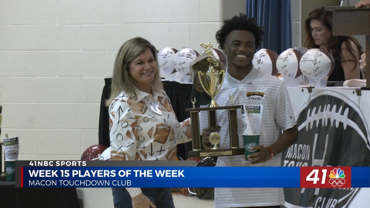 Macon Touchdown Club Winners for Week 15 - YouTube