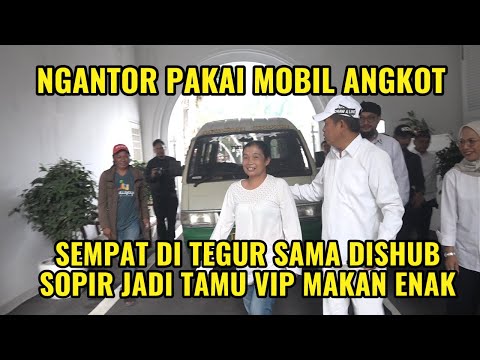 KDM NGANTOR NAIK MOBIL ANGKOT SEMPAT DI TEGUR DISHUB - SOPIR JADI TAMU VIP