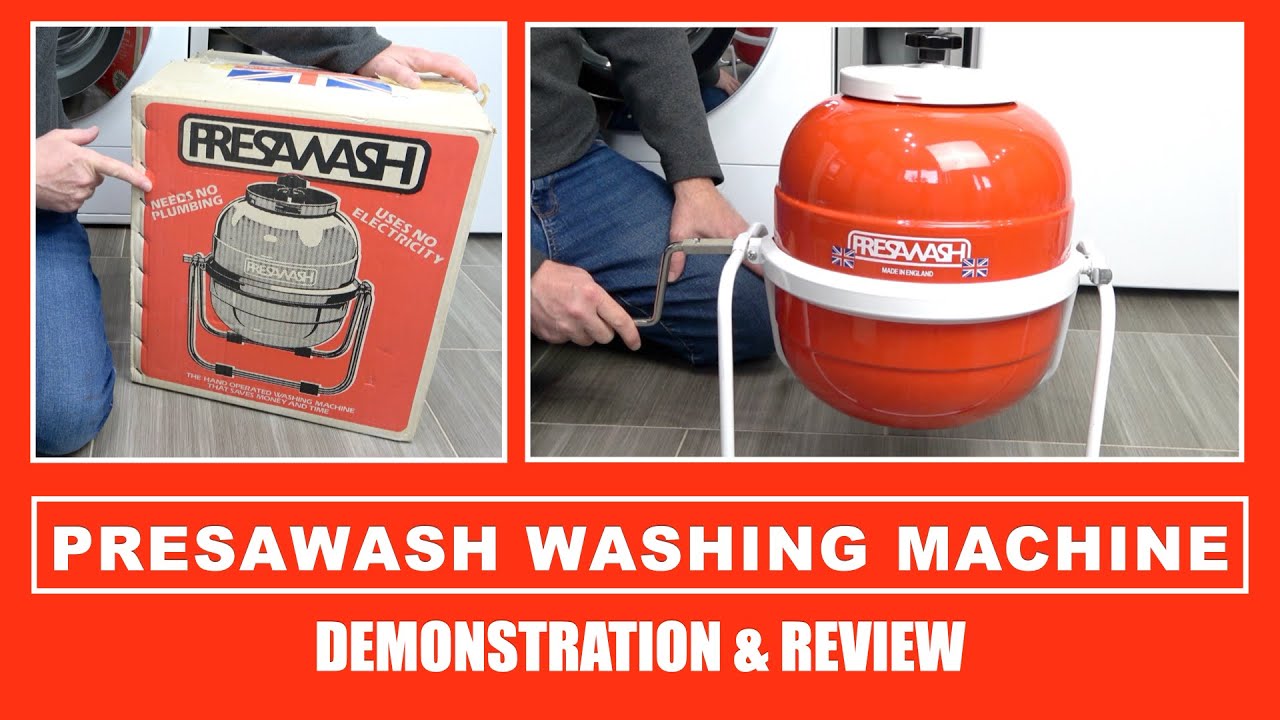 Presawash Off Grid Hand Powered Washing Machine Demonstration - YouTube